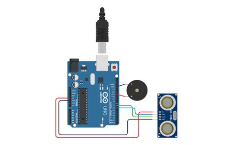 Circuit Design Obstacle Detecting Headset Tinkercad