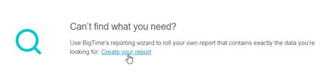 creating custom reports bigtime software