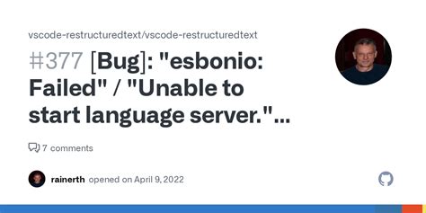 Bug Esbonio Failed Unable To Start Language Server On Windows Issue Vscode