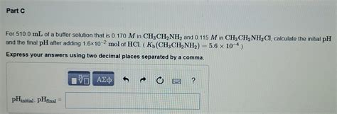 Solved Part C For ML Of A Buffer Solution That Is Chegg