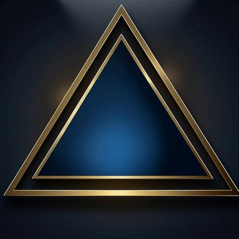 Premium Ai Image Blue Gold Polygonal Edge Triangle Corner