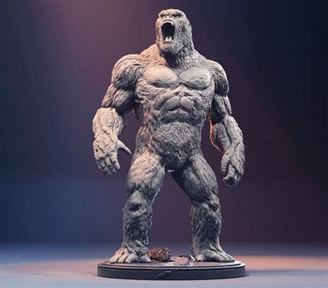 Kong 3d Model Stl File Kong Stl Kong Statue Stl Kong Figure Etsy