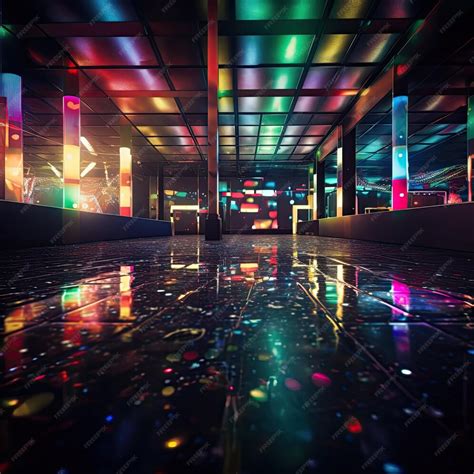 Premium Ai Image Unfocused Entry Disco Colors
