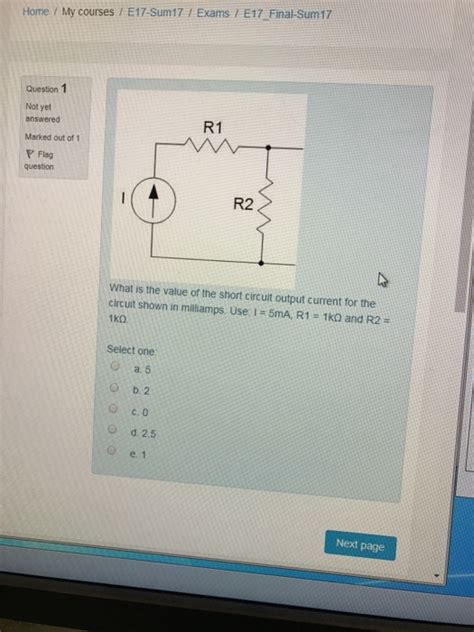 Solved What Is The Value Of The Short Circuit Output Current