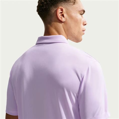Nike Court Dri Fit Mens Tennis Solid Polo Violet Mistblack Strung Out