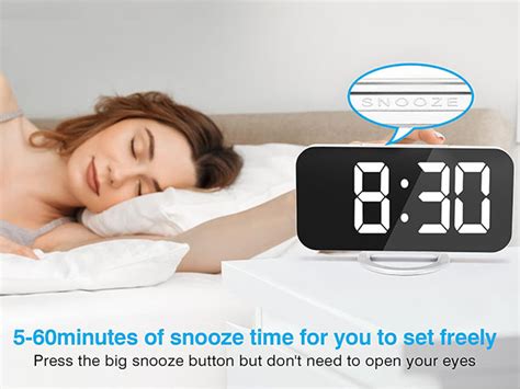 Mirrored Digital Alarm Clock With Dual USB Ports PCWorld