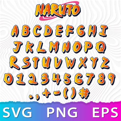 Naruto Font Svg Cricut Svg Naruto Alphabet Svg Naruto Letters Svg Lettering Lettering