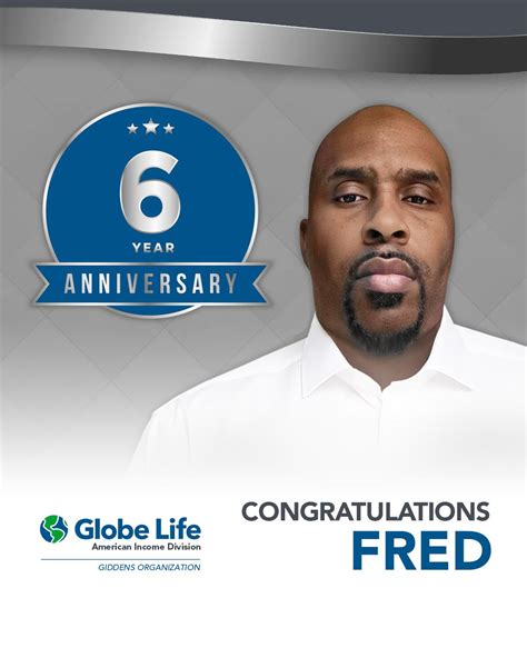 Giddensorganization Anniversary Congratulations Team Careers Success Globe Life American