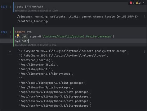 Pycharm jupyter连接docker容器 import rclpy失败 ImportError librclpy common so cannot open shared