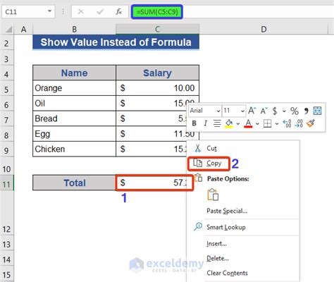 How To Show Value Instead Of Formula In Excel 7 Methods Exceldemy