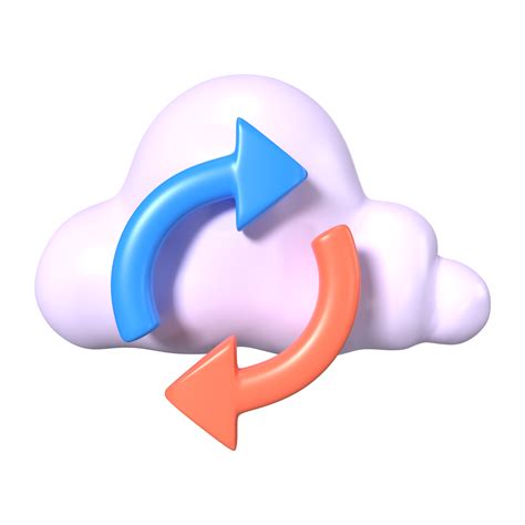 Cloud Synchronization 3d Illustration Icon 38572107 Png