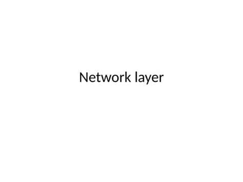 Computer Networks Network Layer Concepts Pptx