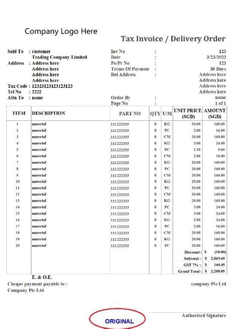 Excel Invoice Invoicing Template Everything Else On Carousell