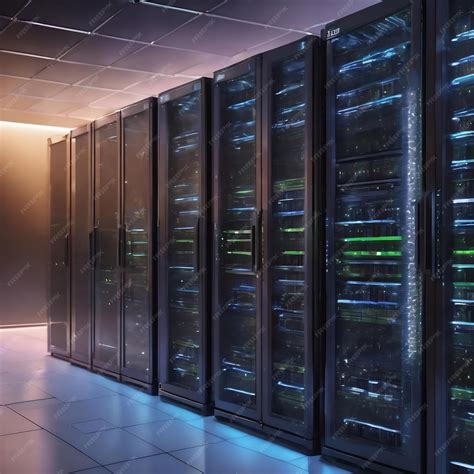 Sever Racks And Data Center Big Data And Cloud Computing Concept 3d Rendering Premium Ai