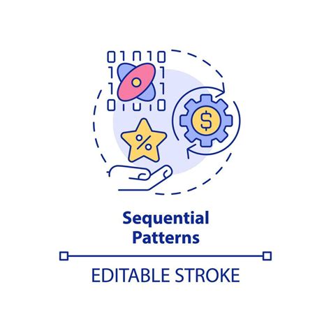 Sequential Patterns Concept Icon Data Mining Technique Abstract Idea