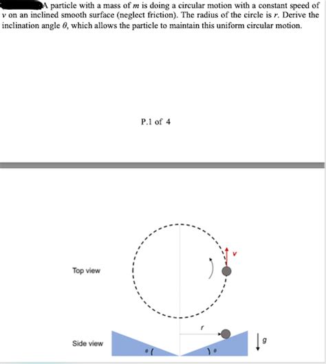 Solved A Particle With A Mass Of M Is Doing A Circular Chegg