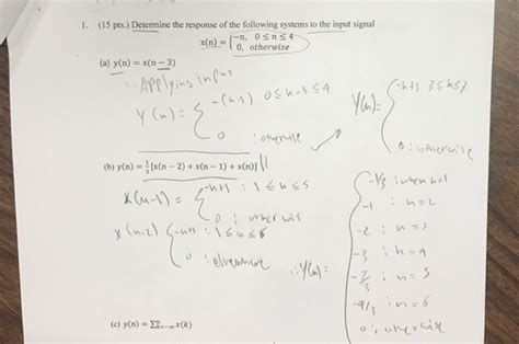 Solved Determine The Response Of The Following Systems To Chegg