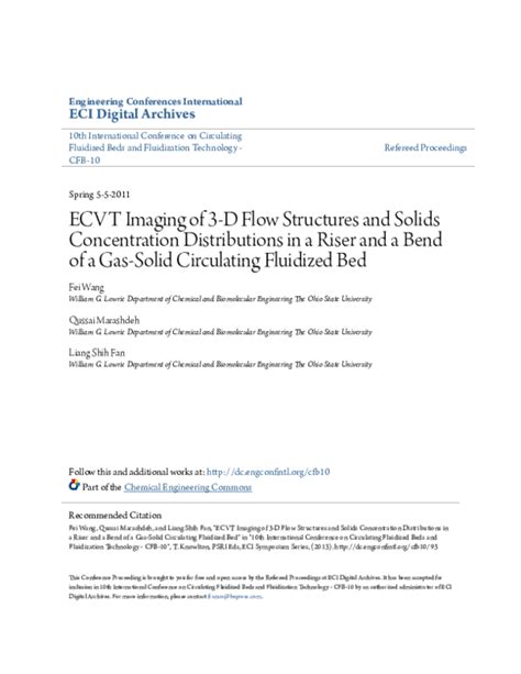 Pdf Electrical Capacitance Volume Tomography Imaging Of Three Dimensional Flow Structures And