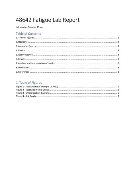 Fatigue Lab Report 48642 Strength Of Engineering Materials Uts Thinkswap