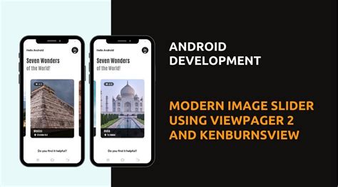 android modern image slider using viewpager 2 and kenburnsview