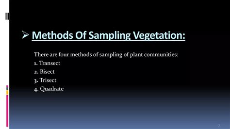 Methods Of Sampling Vegetationpptx