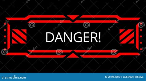 Hud Danger Alert Attention Vector Red Interface Sign Warning Or Caution Ui Tech Or Digital