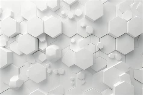White Hexagonal Geometric Pattern With Modern Design Premium Ai Generated Image