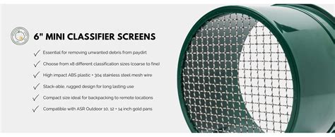 Asr Outdoor Gold Rush Sifting Classifier Sieve Mini 6 Inch