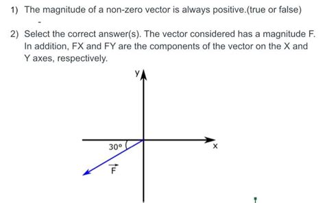 solved 1 the magnitude of a non zero vector is always
