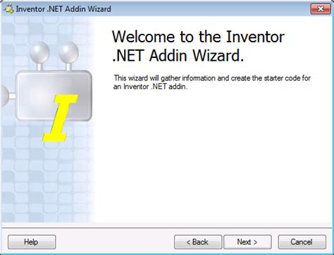 Create Inventor Net C Project Using Inventornetaddinwizard In Visual
