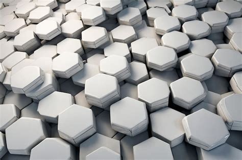 Abstract White Background With Hexagonal Shapes Premium Ai Generated Image