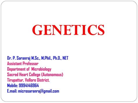 Genetics Ppt