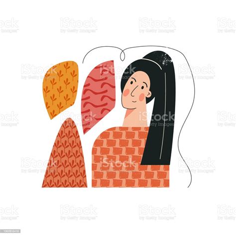 여성의 날 현대 미니멀 한 추상적 인 미적 플랫 벡터 일러스트와 여성 캐릭터 손으로 그린 모양과 요소 보호 스타일 밝은 색상과