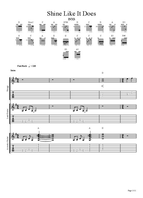 Shine Guitar Chords