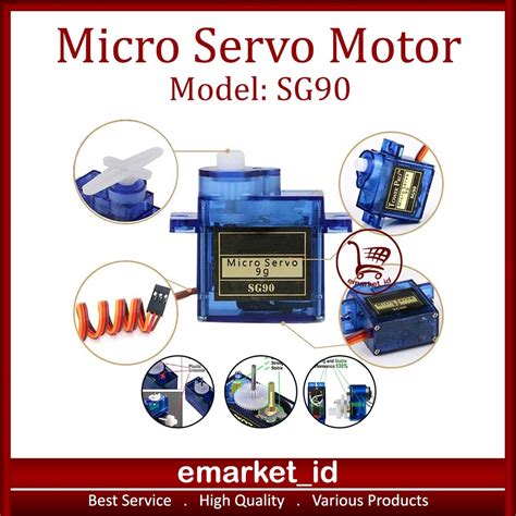 jual micro servo motor 9g sg90 180 360 pro for rc robot helicopter