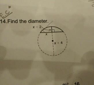 Solved Find The Diameter Chegg Com