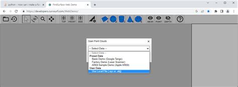 Python How Can I Make A Function Which Fits The Surface Of A Mesh Or