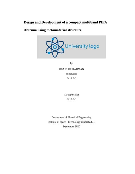 Pdf Design And Development Of A Compact Multiband Pifa Antenna Using Metamaterial Structure