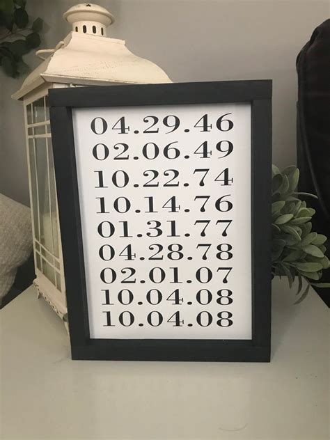 Important Dates Sign Birthday Sign Anniversary Sign Wood Etsy
