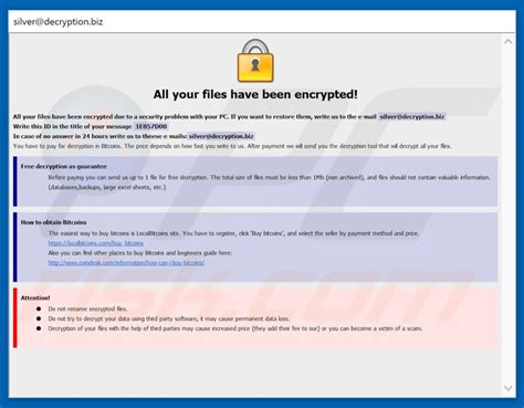 Bizer Ransomware - Decryption, removal, and lost files recovery (updated)