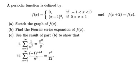 Solved A Periodic Function Is Defined By F X X If Chegg Com