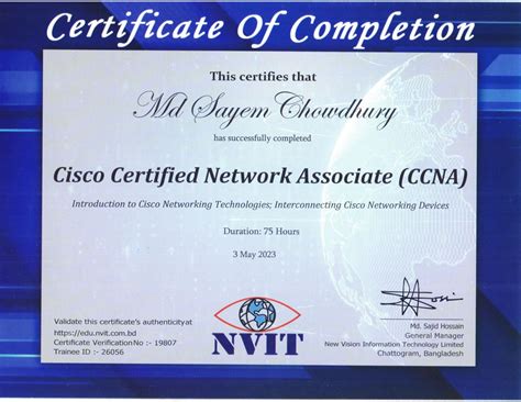 md sayem chowdhury on linkedin ccna nvitbangladesh