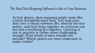 Best Data Mapping Software PPT