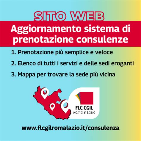 Aggiornamento Sistema Di Prenotazione Delle Consulenze Flc Cgil Roma