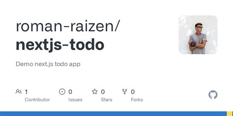 Github Roman Raizennextjs Todo Demo Nextjs Todo App