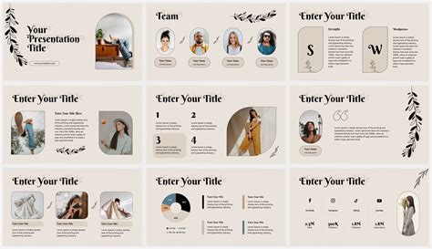 Beige Powerpoint Presentation Template Minimal Modern Presentation Template Simple