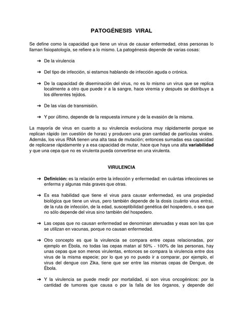 Patogénesis Viral Descargar Gratis Pdf Virus Sistema Inmune