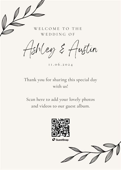 GuestSnap QR Code Templates