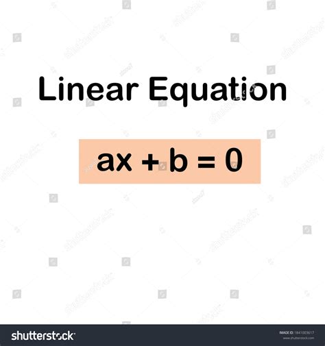 Linear Equation One Variable Stock Vector Royalty Free 1841003617