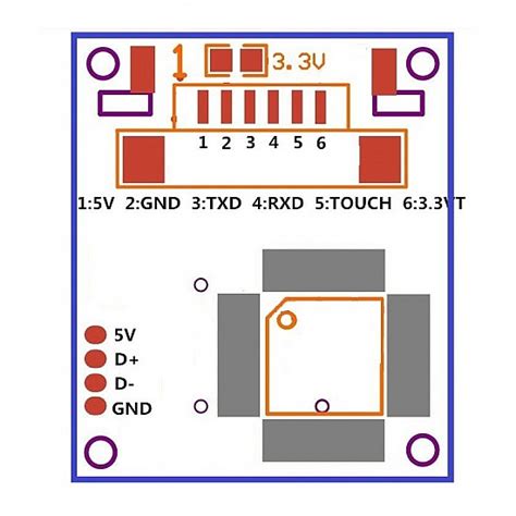 Finger Print Sensor R307 Ttl Uart Sensor
